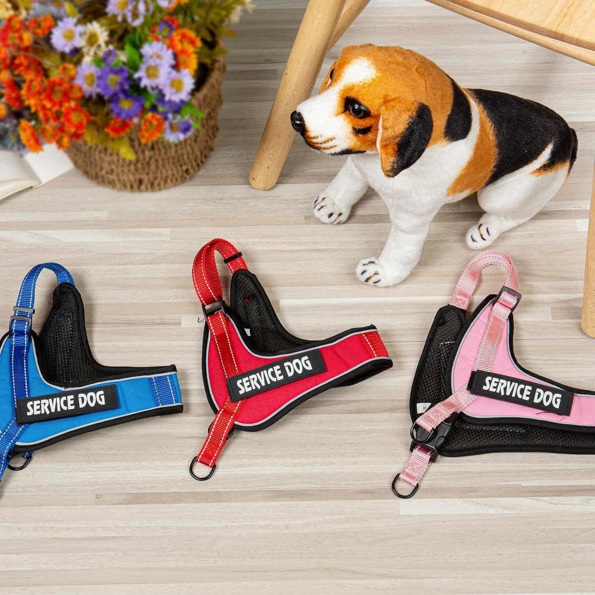 Adjustable Service Dog Harness – Durable Nylon Vest (Multiple Colors