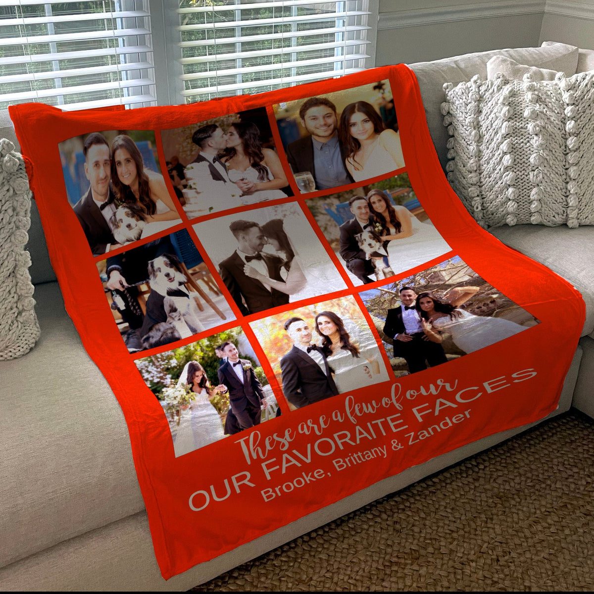 Design your own family photo Collage Blanket | Blanket Personalized Wi