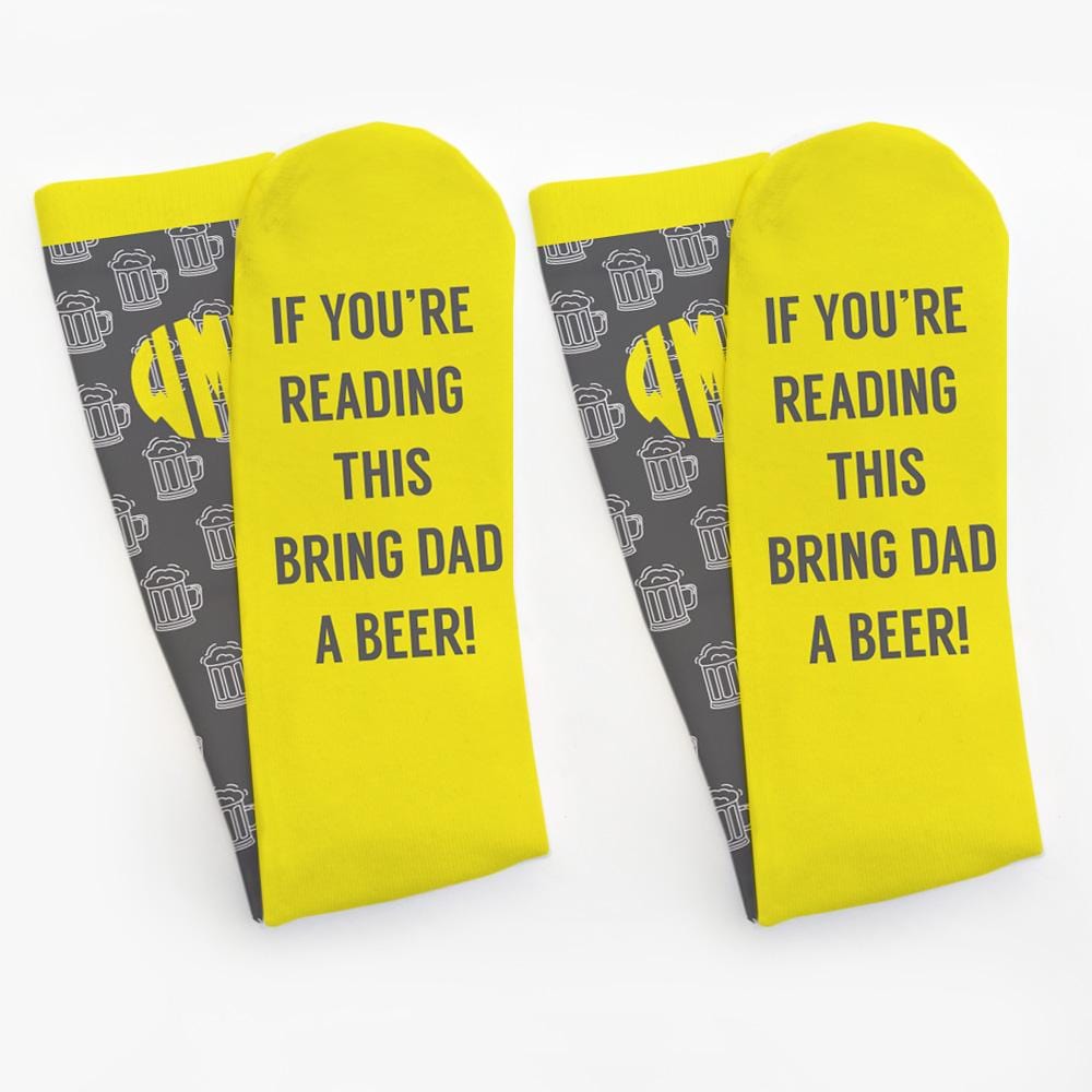 Personalized Gifts | Monogram Beer Tube Socks | Shop Now